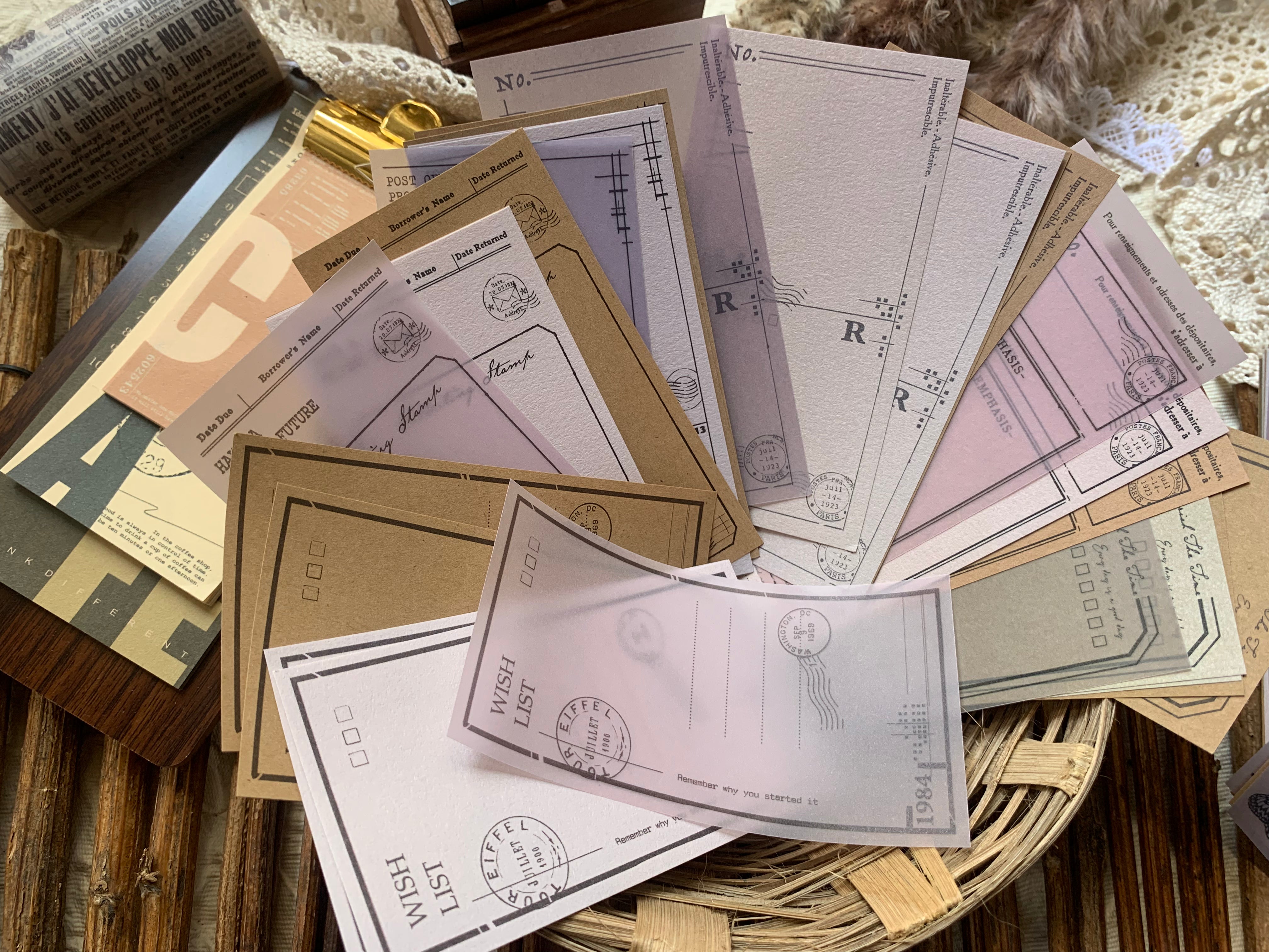 Vellum + Kraft Note Paper - Stamp – BRWN